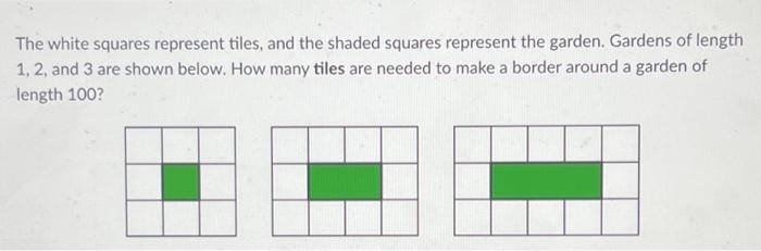 Solved The white squares represent tiles, and the shaded | Chegg.com