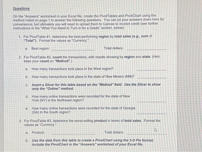 Questions On the Questions On the