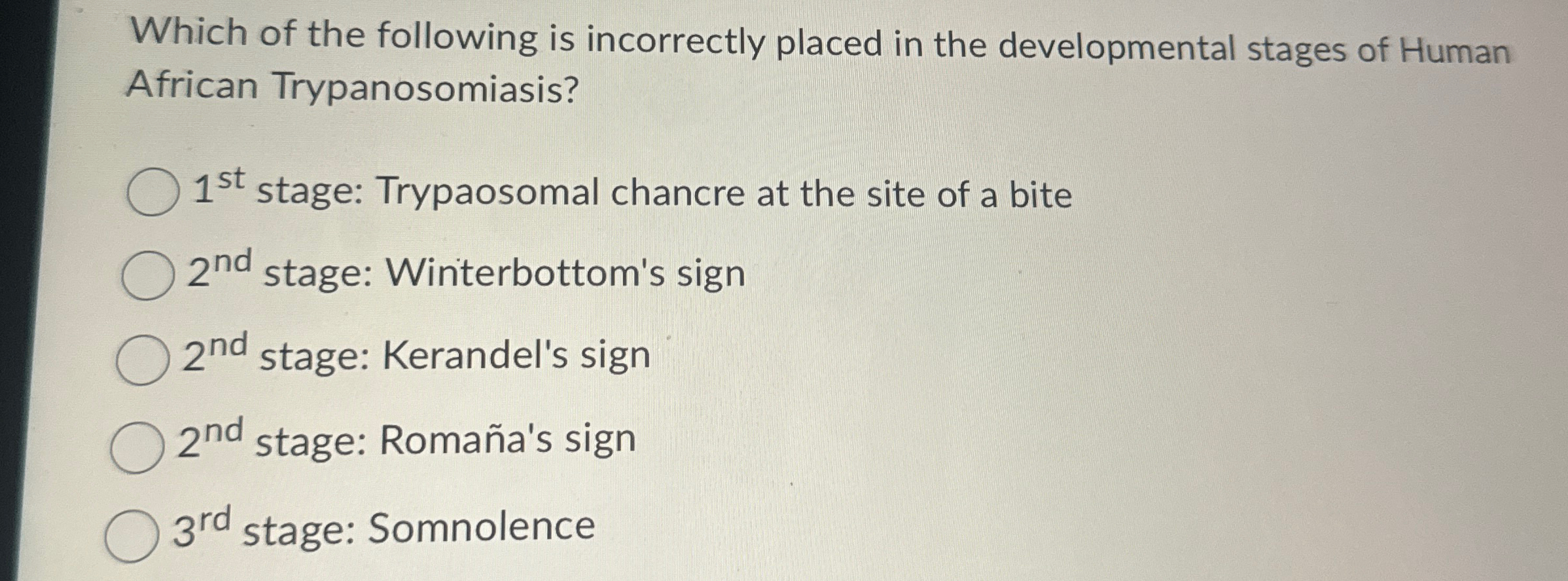 Solved Which of the following is incorrectly placed in the | Chegg.com