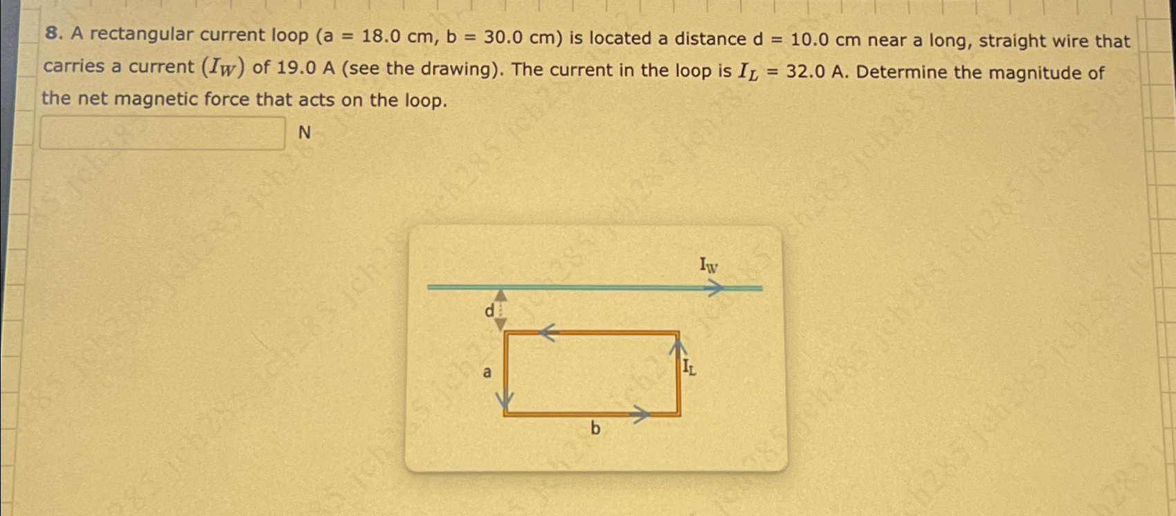 Solved A rectangular current loop )=18.0cm,b=(30.0cm ﻿is | Chegg.com