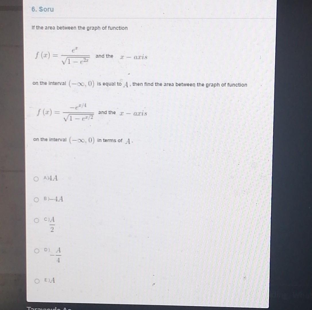 Solved If the area between the graph of function | Chegg.com