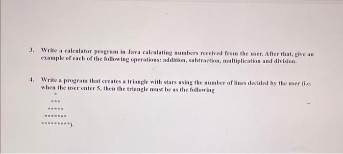 Solved 3. Write a calculator program in Java calculating | Chegg.com