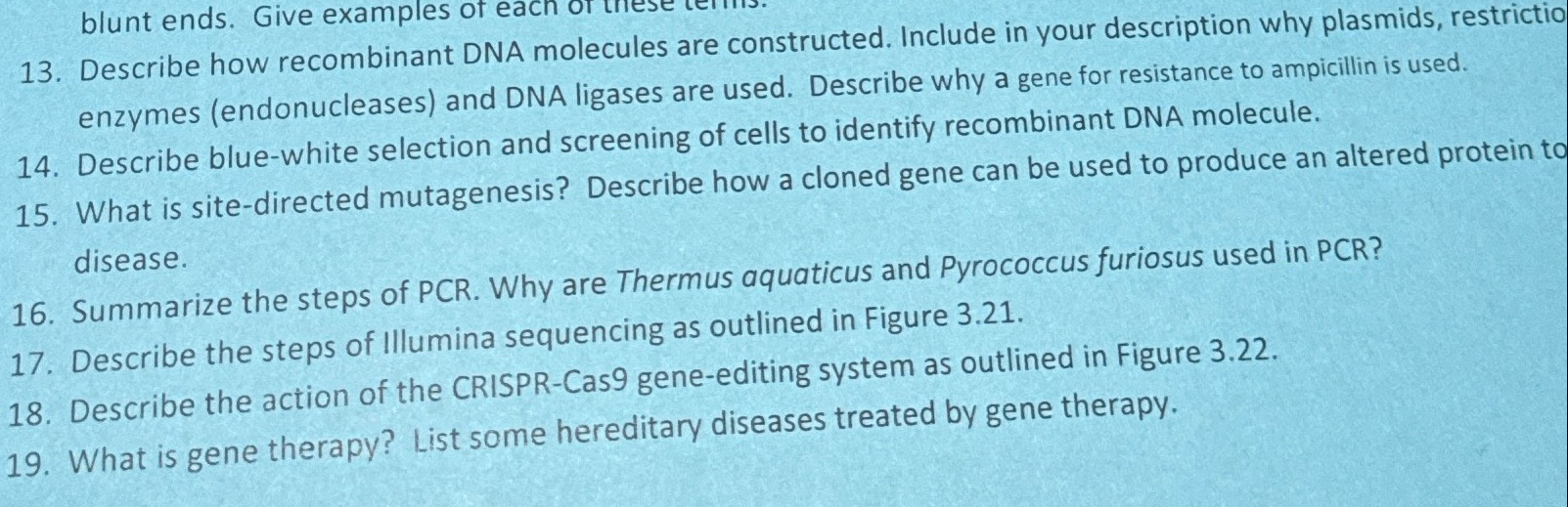 Solved Describe how recombinant DNA molecules are | Chegg.com
