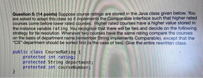 Solved Question 5: (14 points) Suppose course ratings are | Chegg.com Solved Question 5: (14 points) Suppose course ratings are | Chegg.com