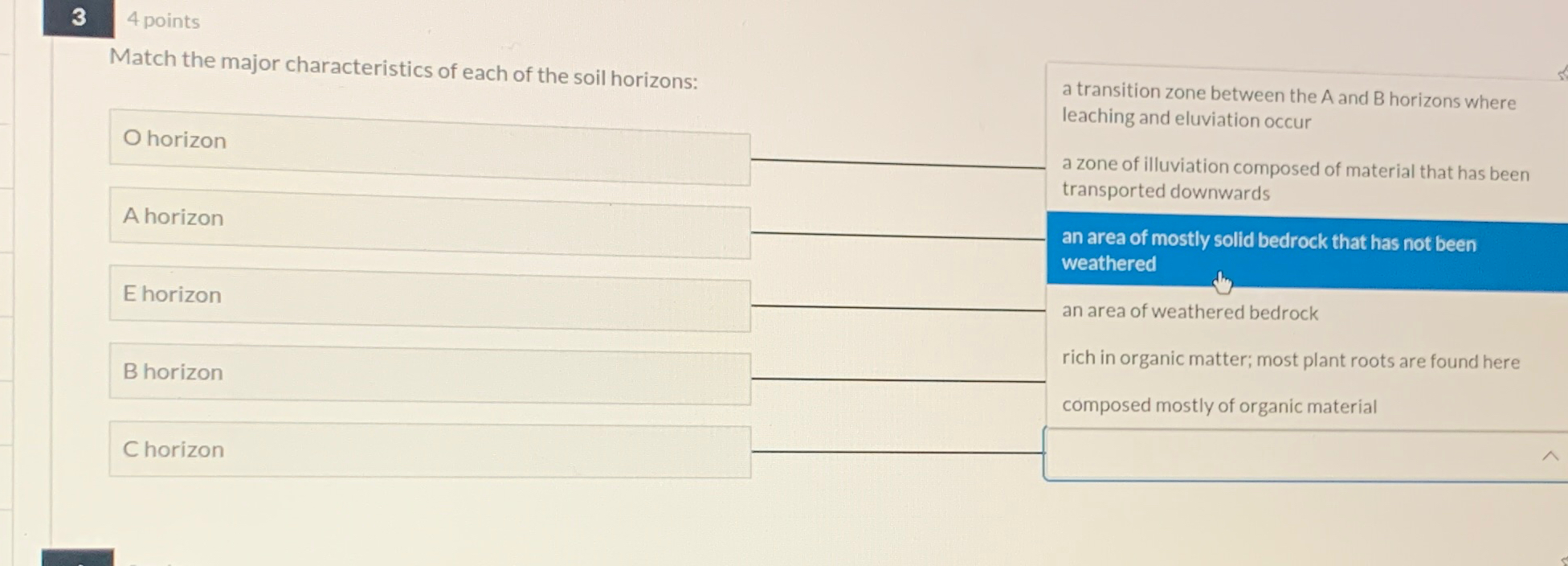 Solved 34 ﻿pointsMatch the major characteristics of each of | Chegg.com