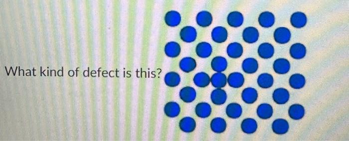 Solved What kind of defect is this | Chegg.com