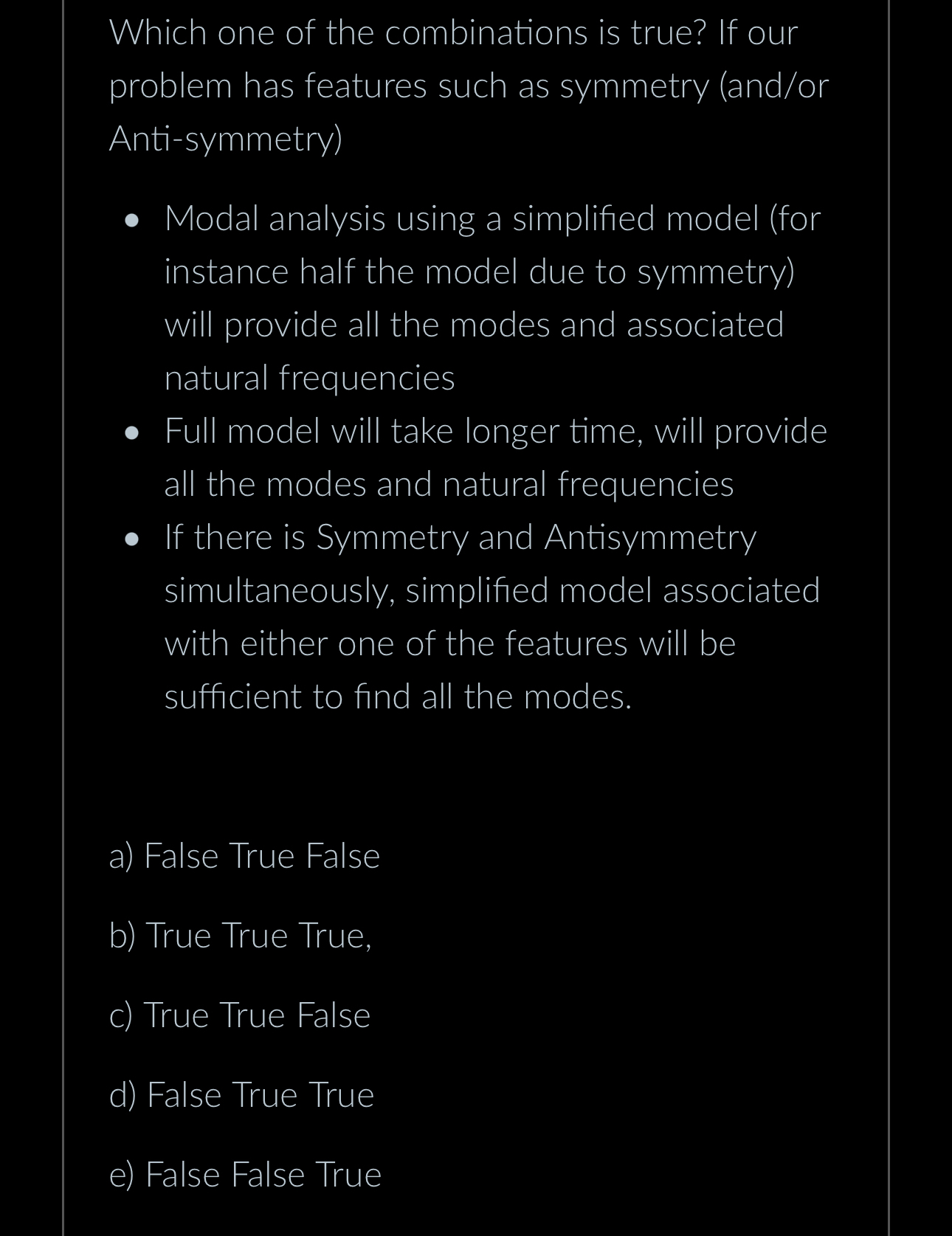 Solved Which one of the combinations is true? If our problem | Chegg.com