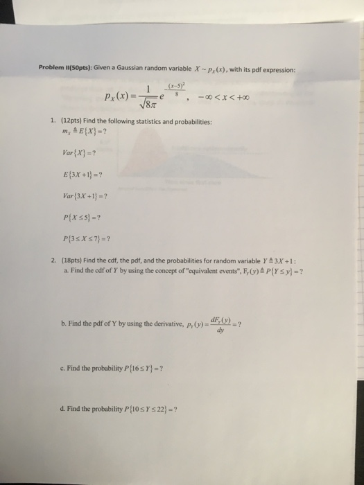Solved Problem 1lsopts Given A Gaussian Random Variable X 4221