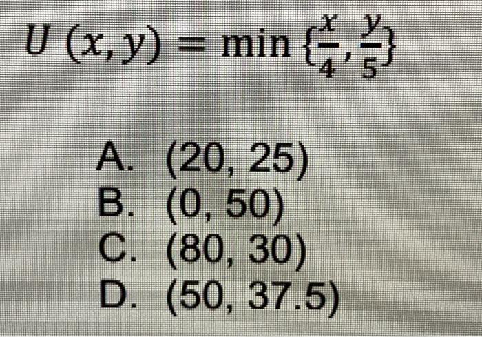 Solved III. Consider two goods, x and y that yield utility U | Chegg.com