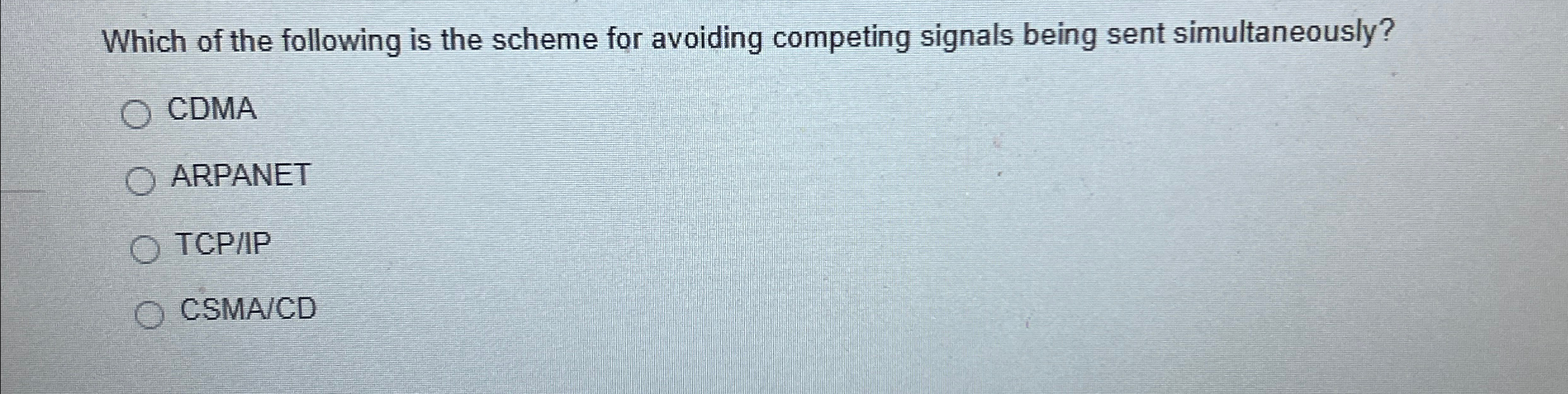 Solved Which of the following is the scheme for avoiding | Chegg.com