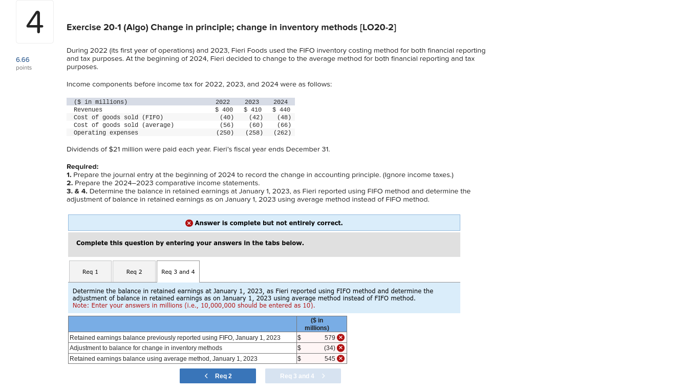 Solved by an EXPERT Exercise 20-1 (Algo) ﻿Change in principle; change in | Chegg.com