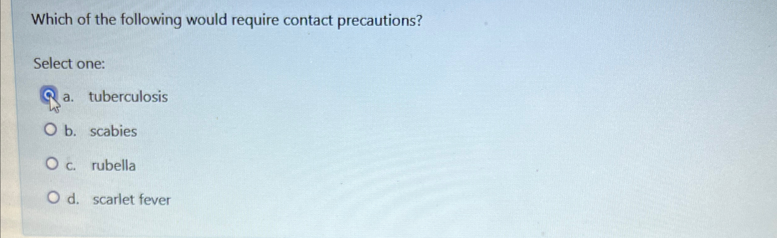 Solved Which of the following would require contact | Chegg.com