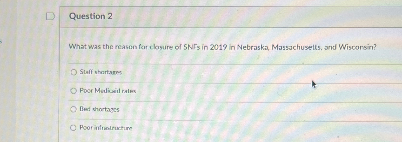 Solved Question 2What was the reason for closure of SNFs in | Chegg.com