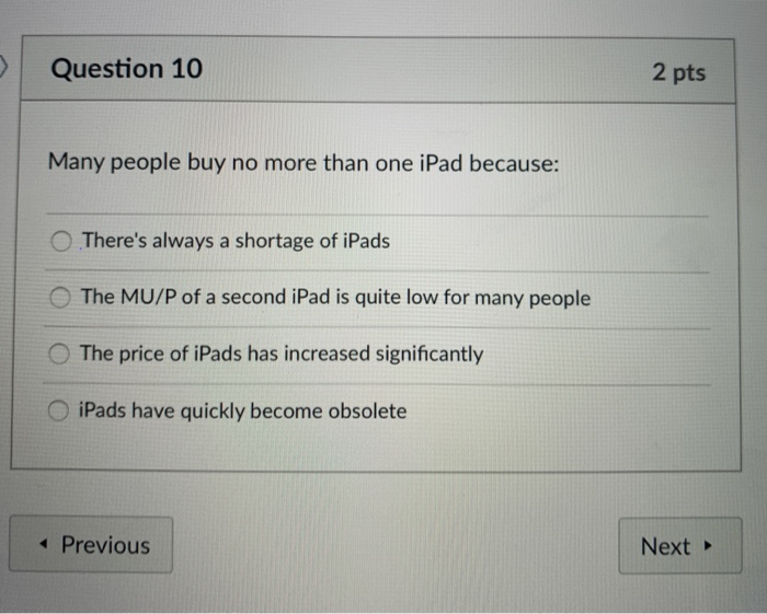 Solved Question 9 2 pts Assume that a consumer purchases a | Chegg.com Solved Question 9 2 pts Assume that a consumer purchases a | Chegg.com