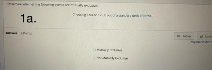Solved Determine whether the following events are mutually | Chegg.com