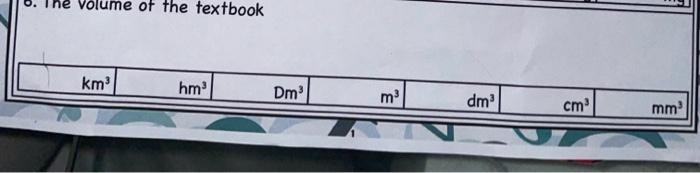 Solved the volume of theok \begin{tabular}{|r|r|r|r|r|l|l|} | Chegg.com