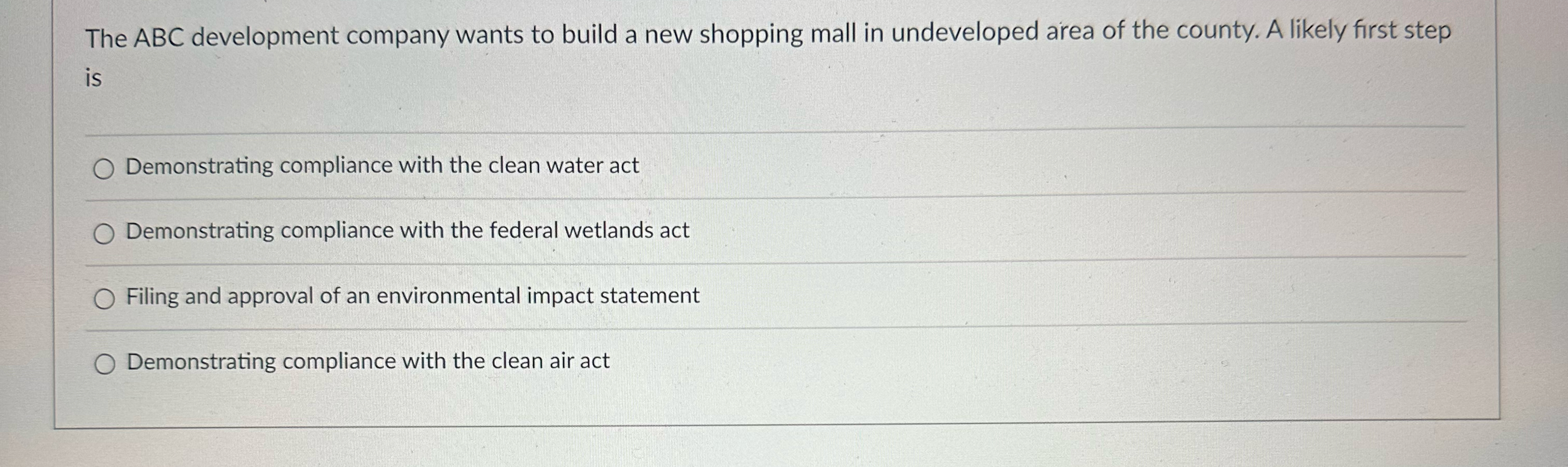 Solved The ABC development company wants to build a new | Chegg.com