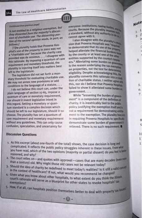 Provena Covenant Medical Center v. Department of | Chegg.com