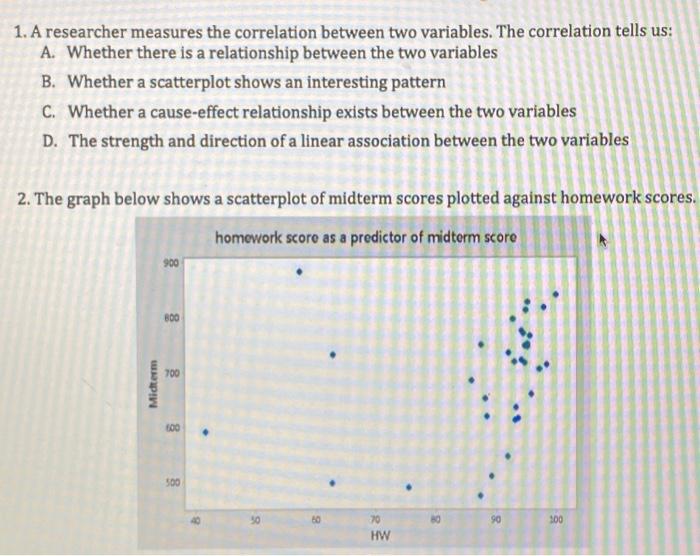 Solved What Is The Explanatory And The Response Variable The Chegg