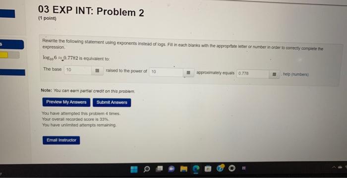 Solved Rewrite the following statement using exponents | Chegg.com