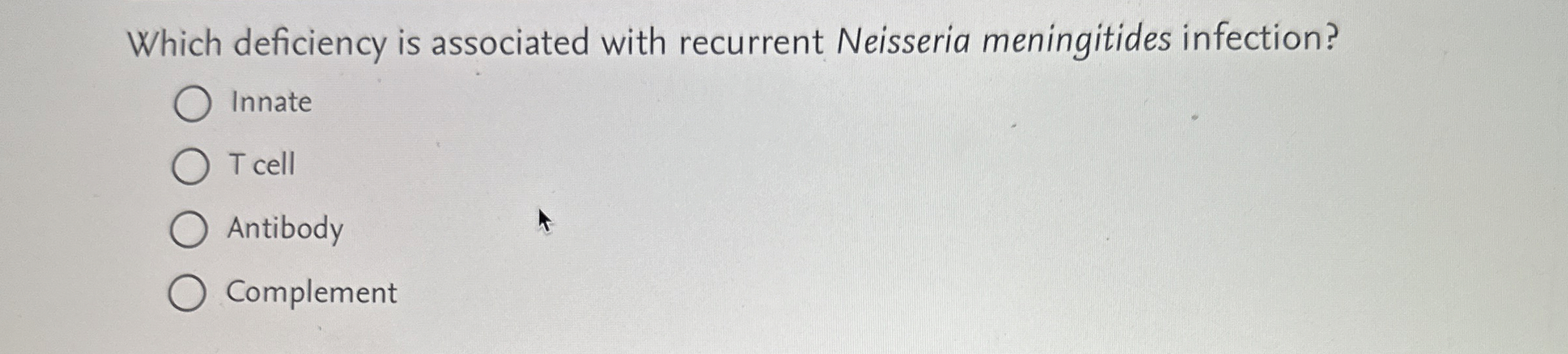 Solved Which deficiency is associated with recurrent | Chegg.com