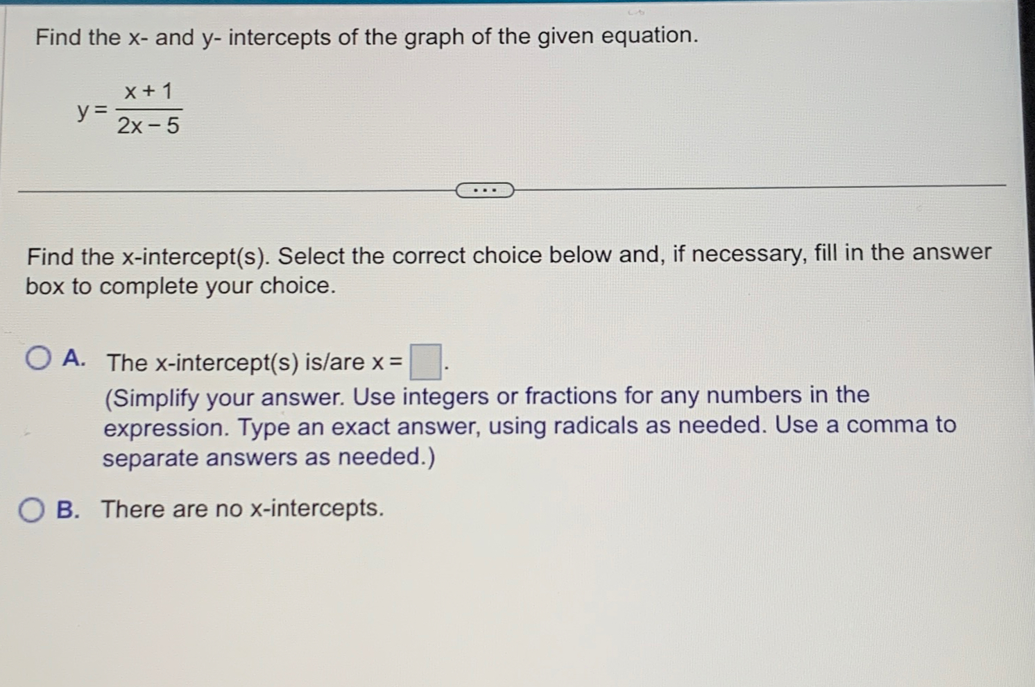 Solved Find the x - ﻿and y-intercepts of the graph of the | Chegg.com