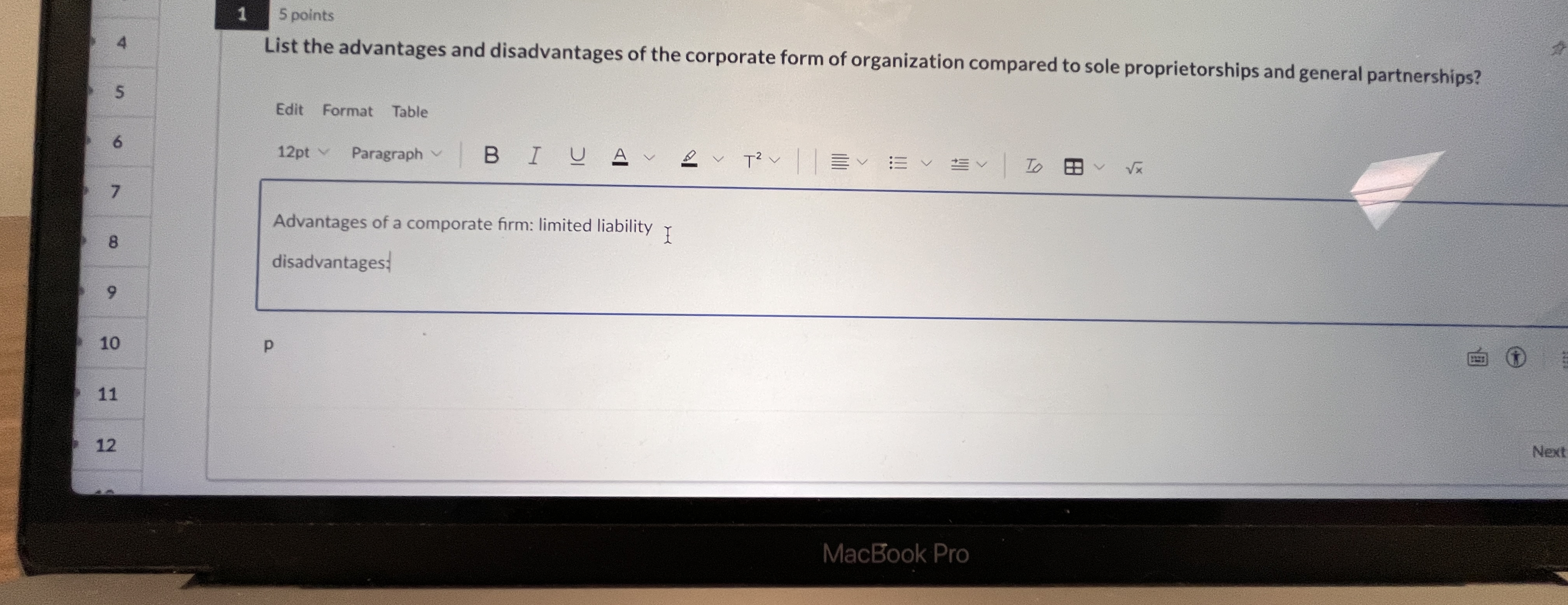 Solved 15 ﻿pointsList the advantages and disadvantages of | Chegg.com