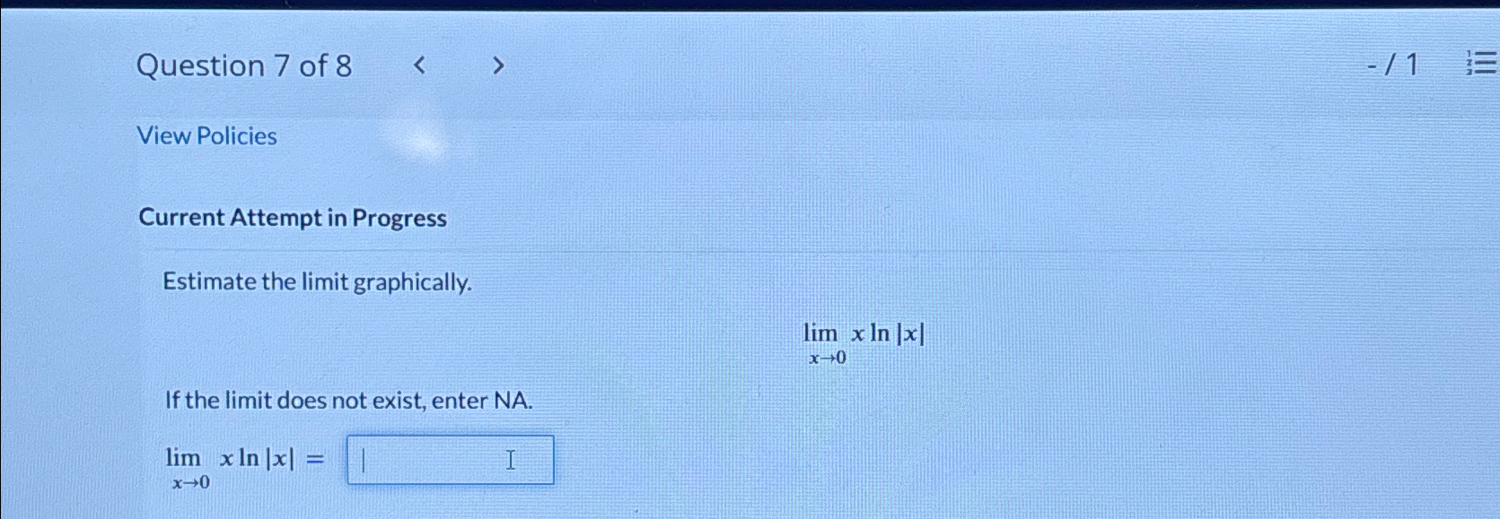 Solved Question 7 ﻿of 8-13vdots-=View PoliciesCurrent | Chegg.com