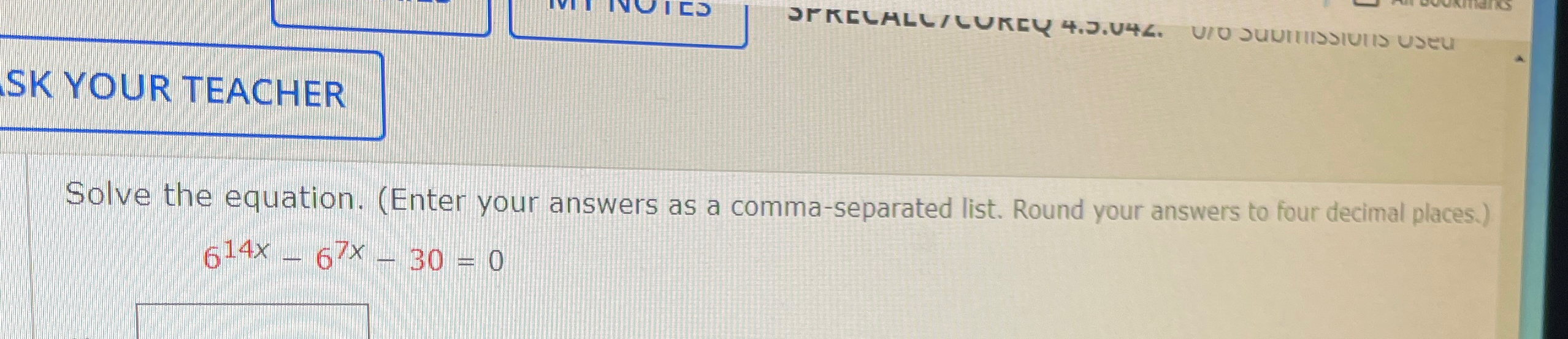 Solved Solve The Equation Enter Your Answers As A