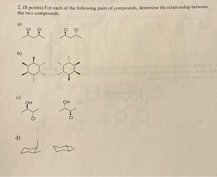 Solved 2. (8 points) For each of the following pairs of | Chegg.com