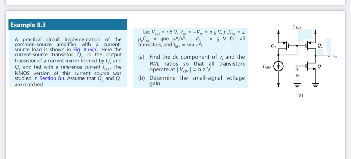 Solved Example 8.3A practical circuit implementation of the | Chegg.com