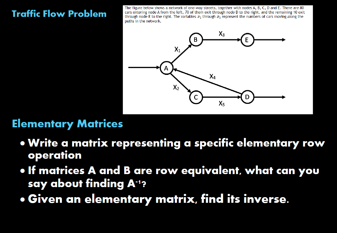Solved Traffic Flow Problem The figure below shows a network | Chegg.com