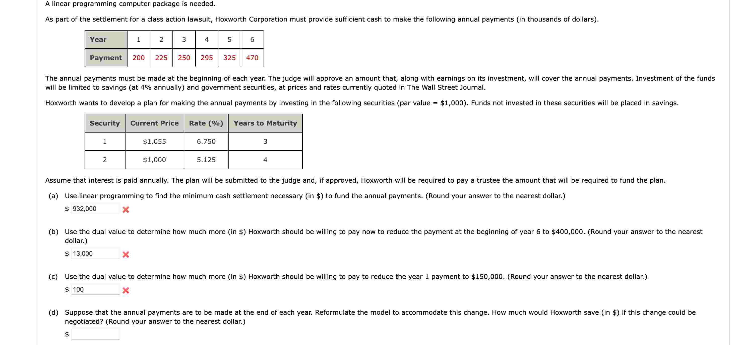 Solved A linear programming computer package is needed. As | Chegg.com