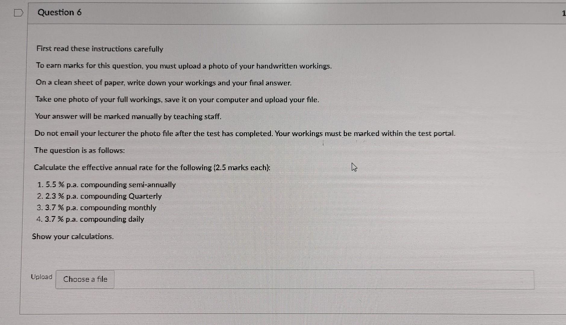 Solved First read these instructions carefully To earn marks | Chegg.com