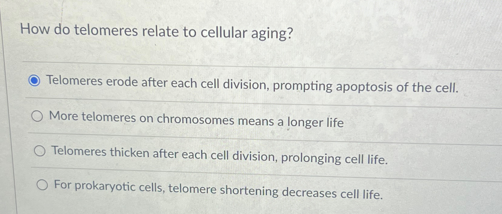Solved How do telomeres relate to cellular aging?Telomeres | Chegg.com