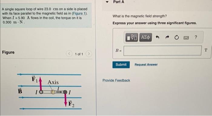 Solved A single square loop of wire 23.0 cm on a side is | Chegg.com