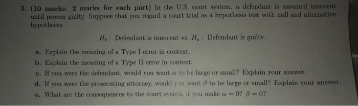Solved 3. (10 marks: 2 marks for each part) In the U.S. | Chegg.com