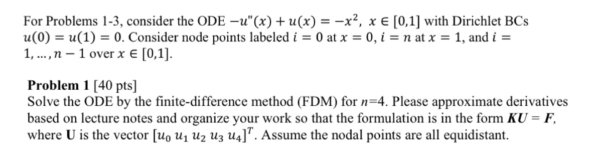 Solved For Problems 1-3, ﻿consider the ODE | Chegg.com