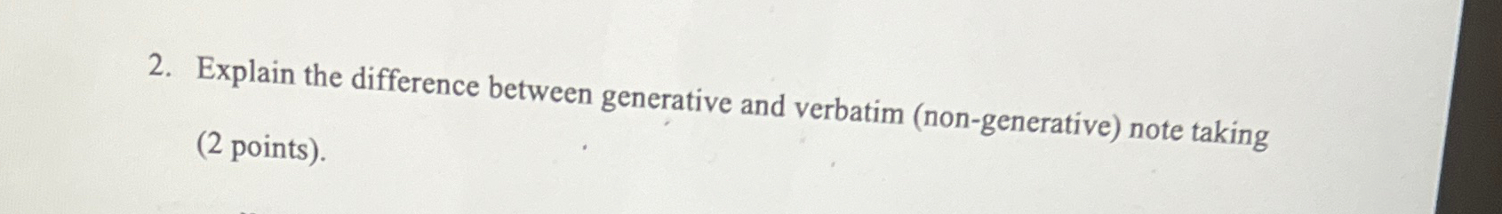 Solved Explain the difference between generative and | Chegg.com
