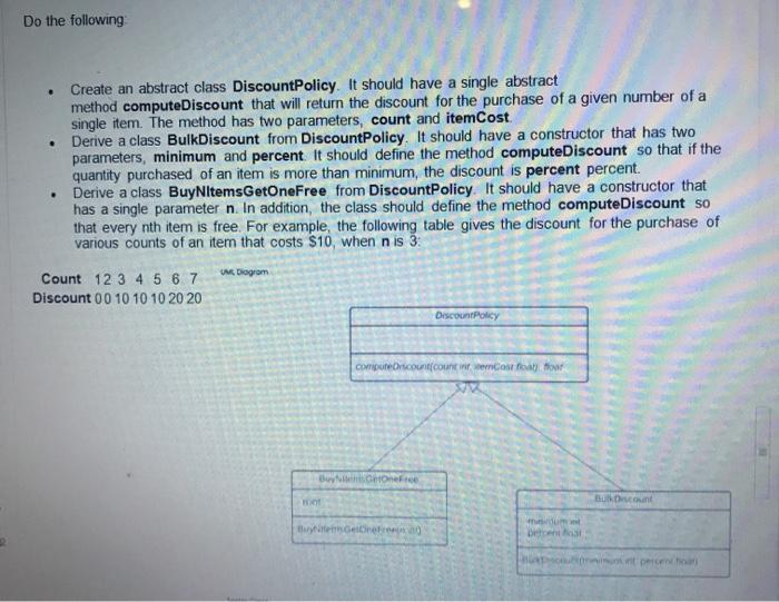 Solved Do the following . Create an abstract class | Chegg.com