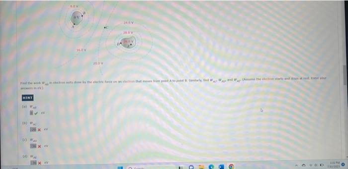 Solved in iny (b) 120× w (c) (a) KatFind the work WAB in | Chegg.com