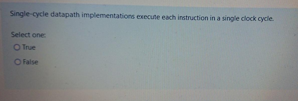 Solved Single-cycle datapath implementations execute each | Chegg.com