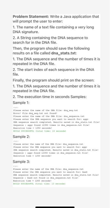 Solved Problem Statement: Write a Java application that will | Chegg.com