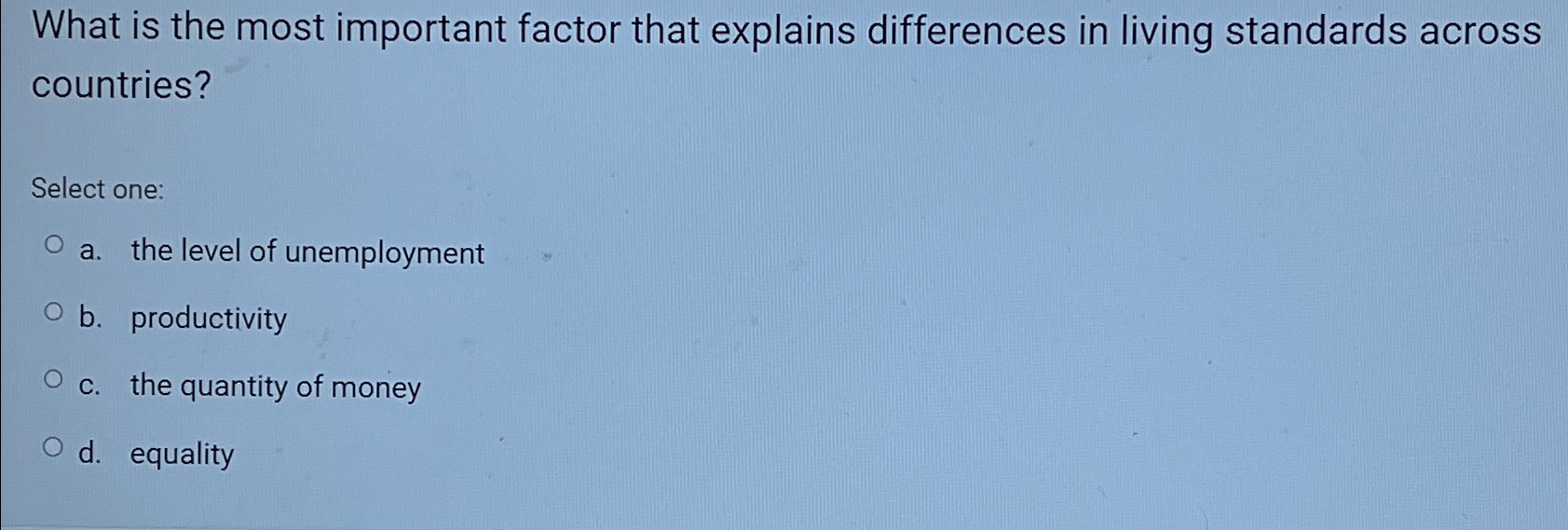 Solved What is the most important factor that explains | Chegg.com