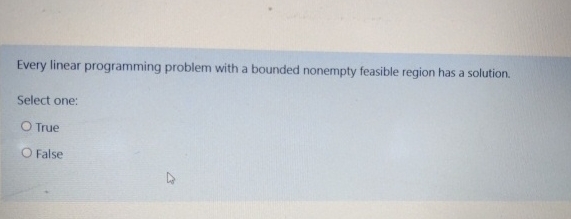 Solved Every linear programming problem with a bounded | Chegg.com
