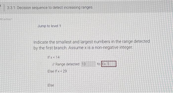 Solved E 3.3.1: Decision sequence to detect increasing | Chegg.com