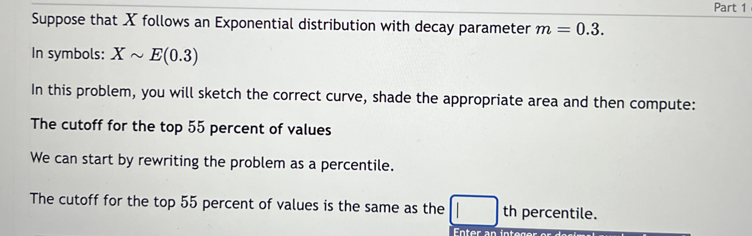 Solved Suppose that x ﻿follows an Exponential distribution | Chegg.com