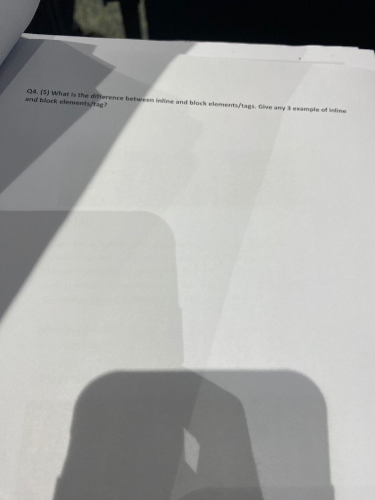 Solved Q4. (5) ﻿What is the difference between inline and | Chegg.com