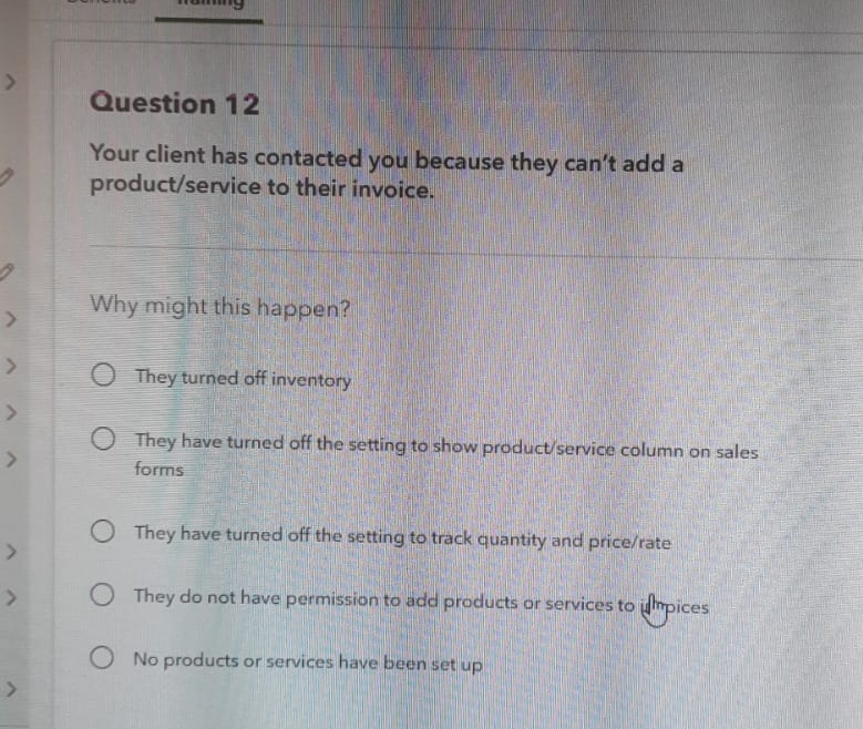 Solved Question 12Your client has contacted you because they | Chegg.com