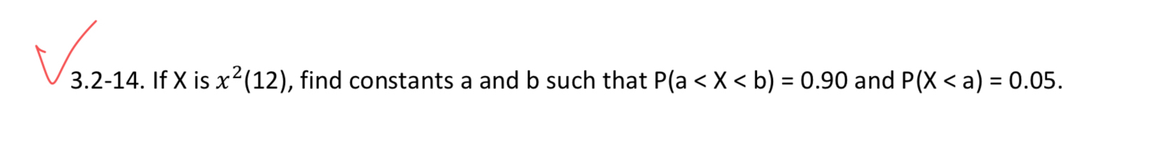 3.2-14. ﻿If x ﻿is x2(12), ﻿find constants a and b | Chegg.com
